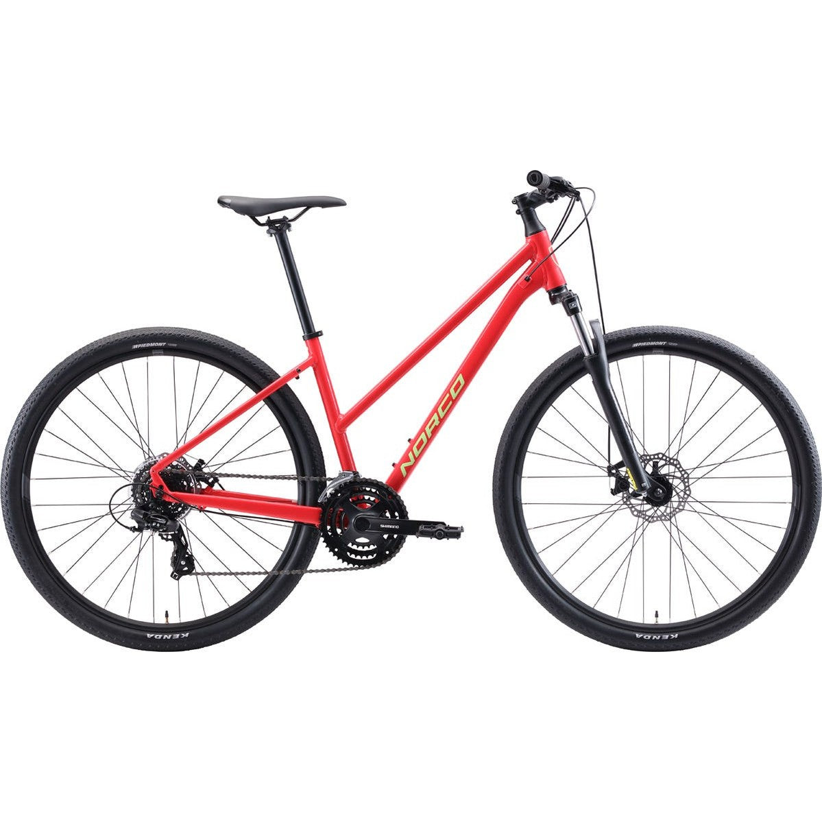 Norco XFR 3 Step Through Hybrid Bike Red/Green – Bicycle Centre