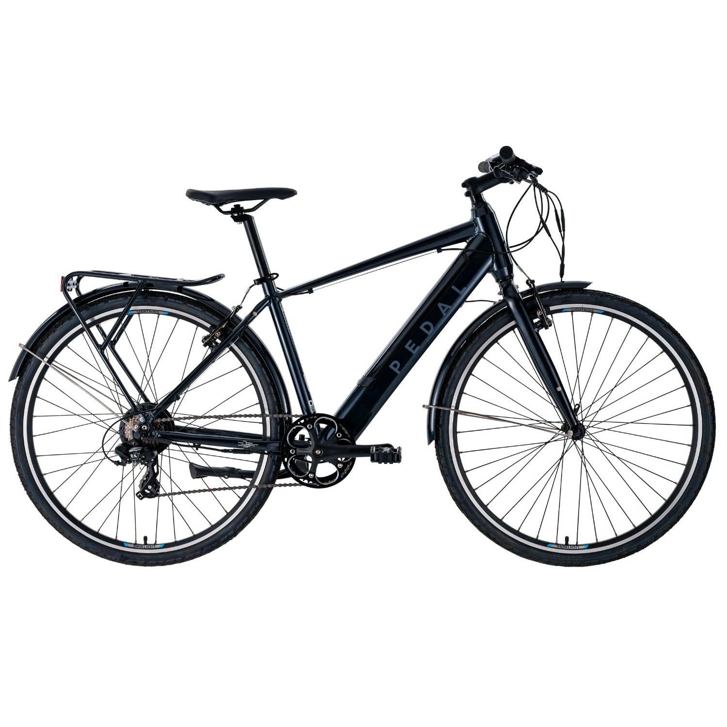 Pedal Lightning 700C Electric Hybrid Bike Black – Bicycle Centre